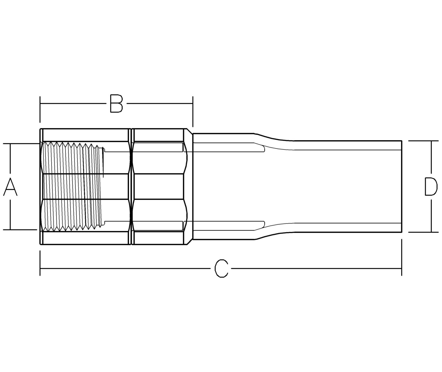 Series 714 Transition with Swivel Female NPT - Poly-Cam, Inc.®