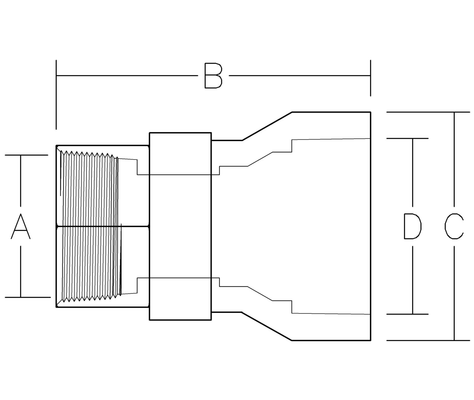 Series 728 Socket Reducer with Female NPT - Poly-Cam, Inc.®